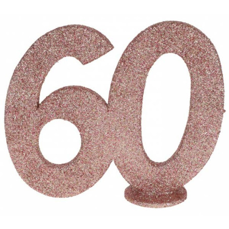 Décoration de Table 60 ans Rose Gold anniversaire | Tralala-Fêtes.fr