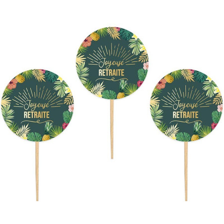 Pics Décoration Gâteau Joyeuse Retraite x12 | Tralala-Fêtes.fr